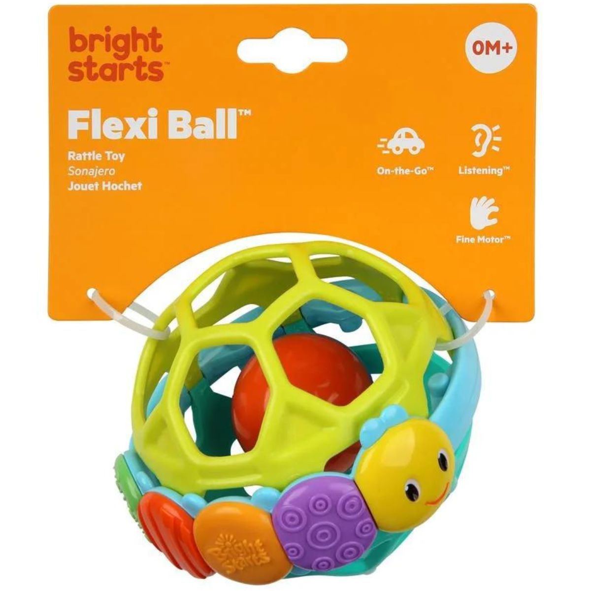 BOLA CHOCALHO FLEXIVEL FLEXI BALL - 0M+ - BRIGHT STARTS - Minisclub