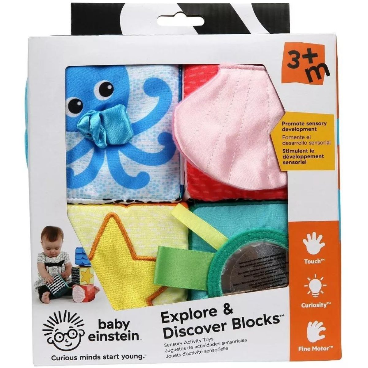 BLOCOS SOFT EXPLORE & DISCOVER BLOCKS - 3M+ - BABY EINSTEIN - Minisclub