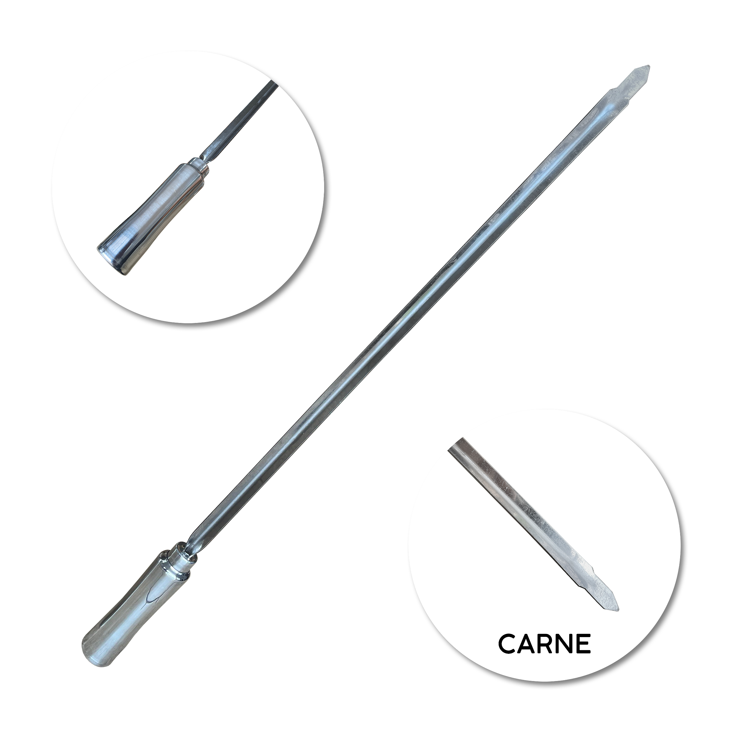 Espeto Inox Para Churrasco - INOX E LAZER - Churrasqueiras e acessórios.