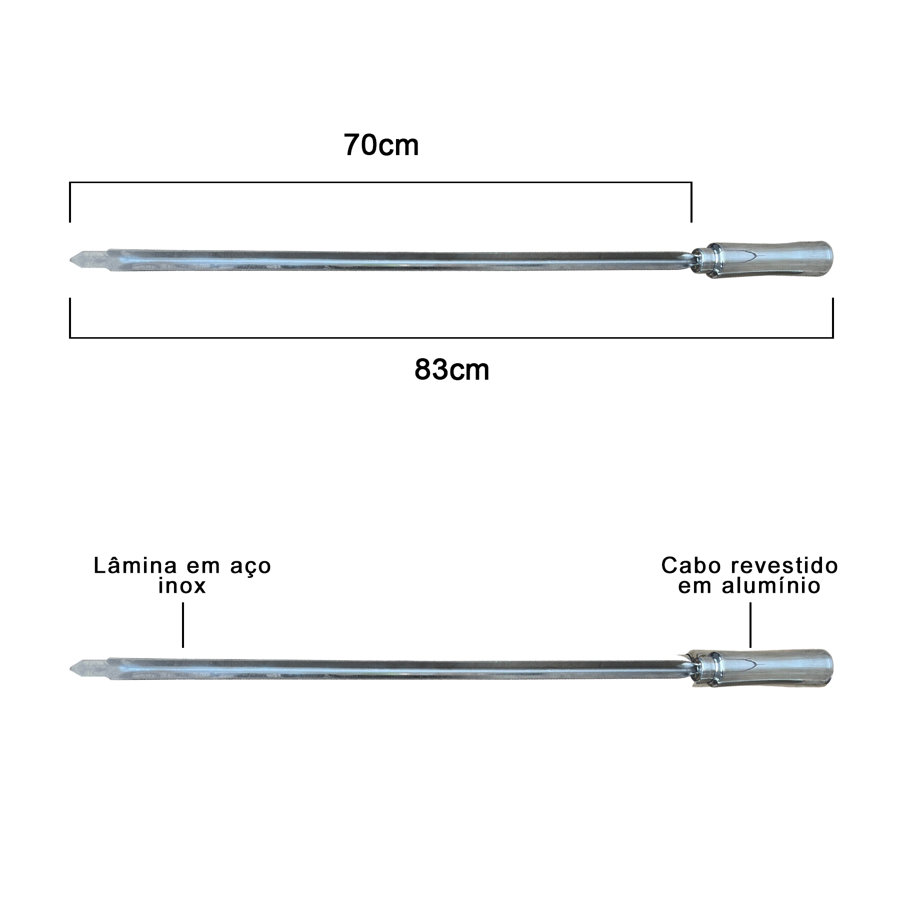 Espeto Inox Para Churrasco - INOX E LAZER - Churrasqueiras e acessórios.