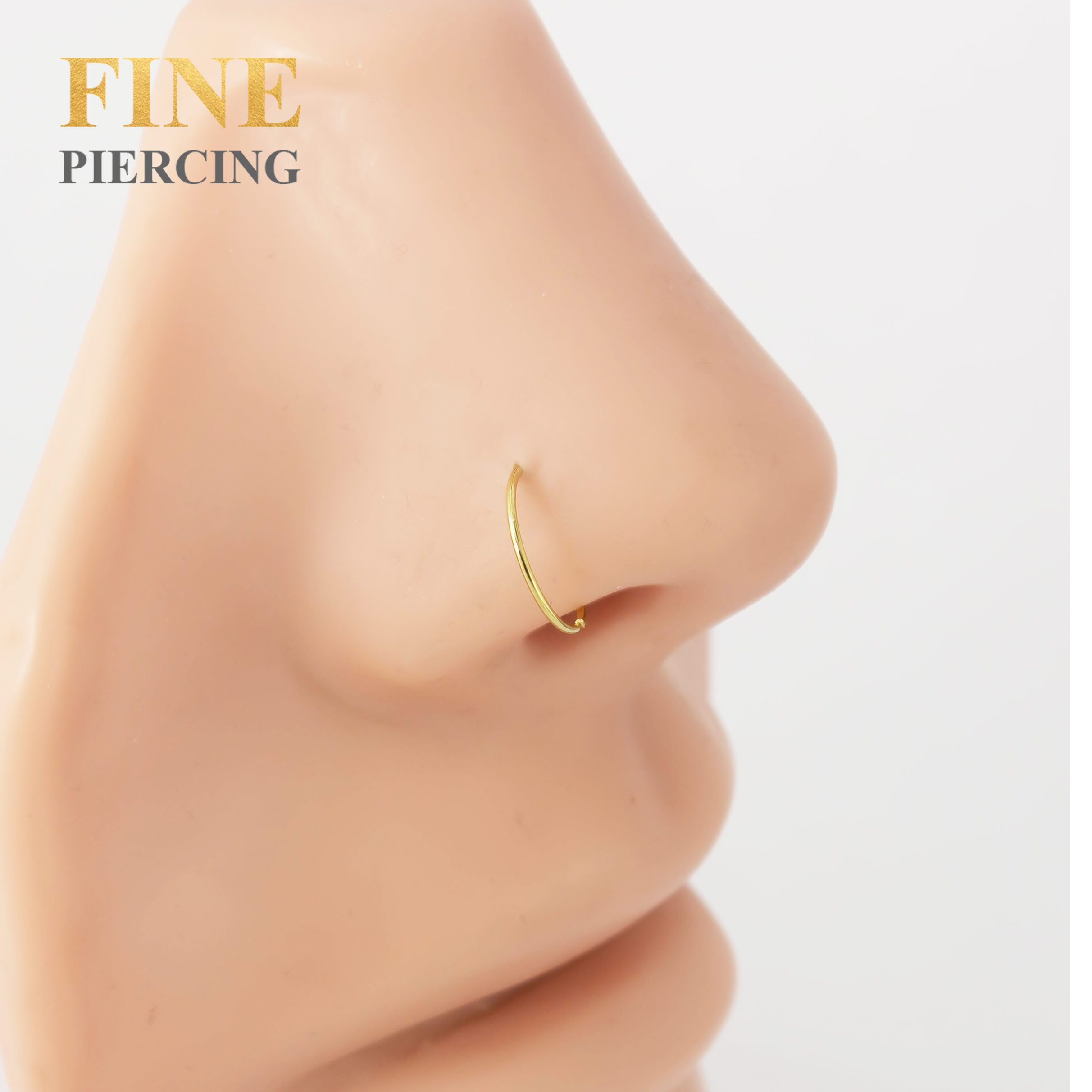 Piercing De Nariz Argola De Ouro 18k Fine Piercing