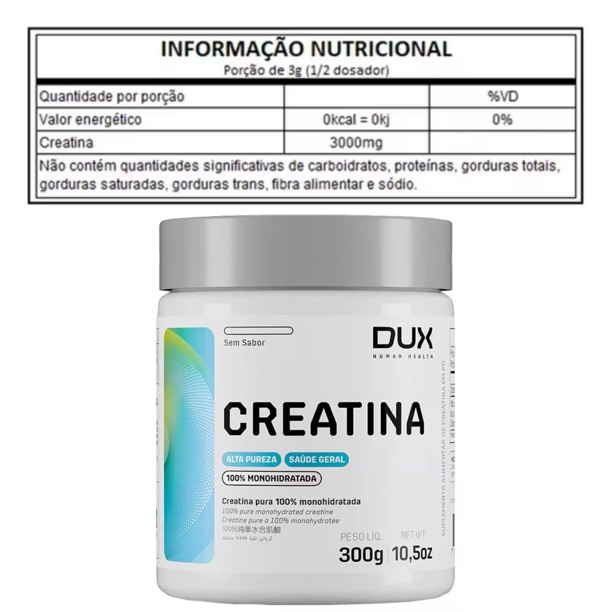 Dux Creatina Monohidratada - 300g - Fast Suplementos importados e ...