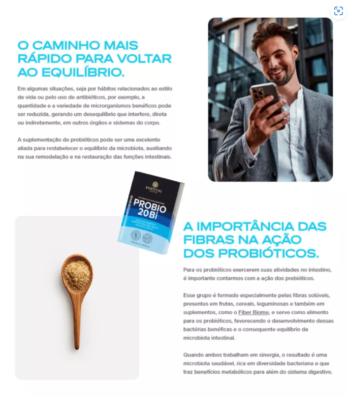 Probio 20bi Essential Nutrition 30 Cápsulas Probio20bi Sem Sabor - Fast ...