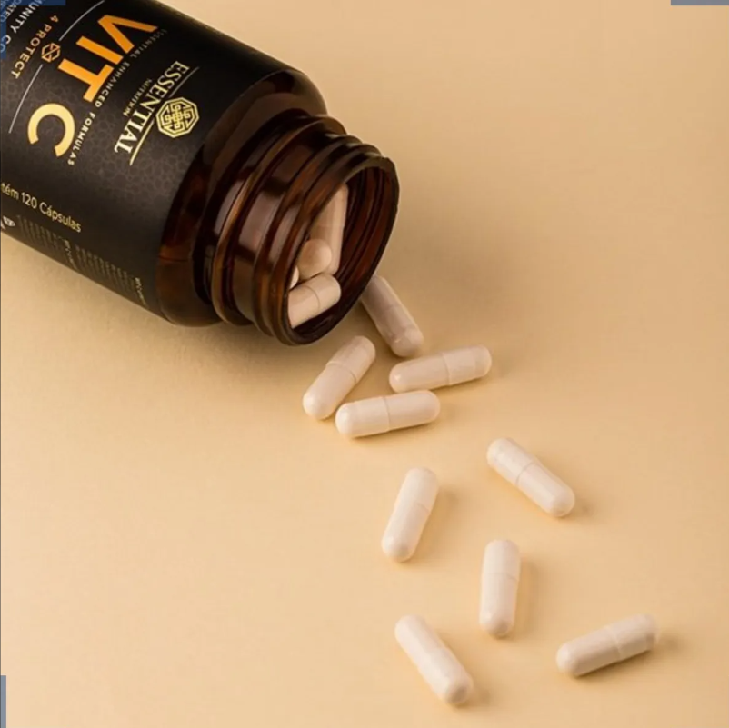 Vitamina C Vit Protect 180 Caps Essential Nutrition Sabor Natural ...