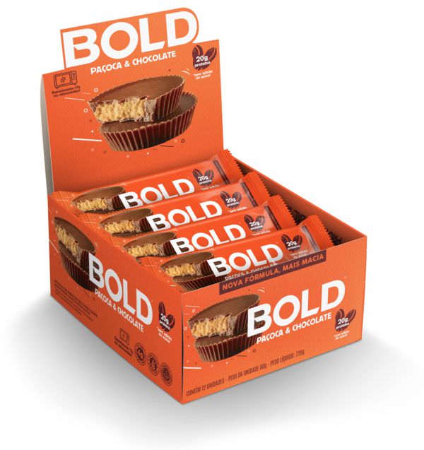 Bold Bar Barra 20g Proteina Barrinha 12 Un. - Sabores - Fast ...