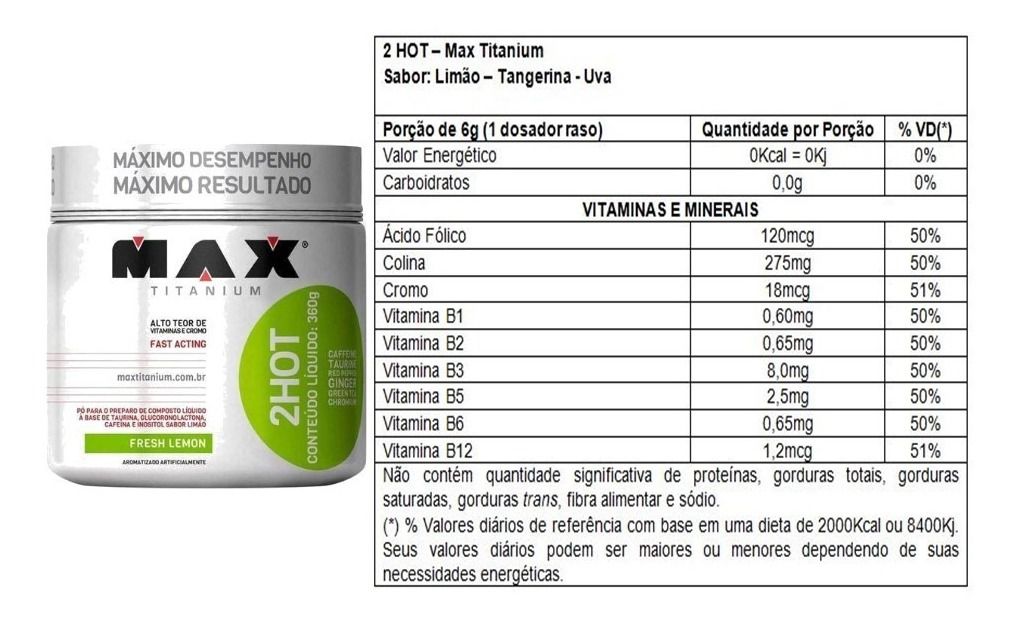 Termogênico Ultimate 2hot - 360g Max Titanium Envio Rapido - Fast ...