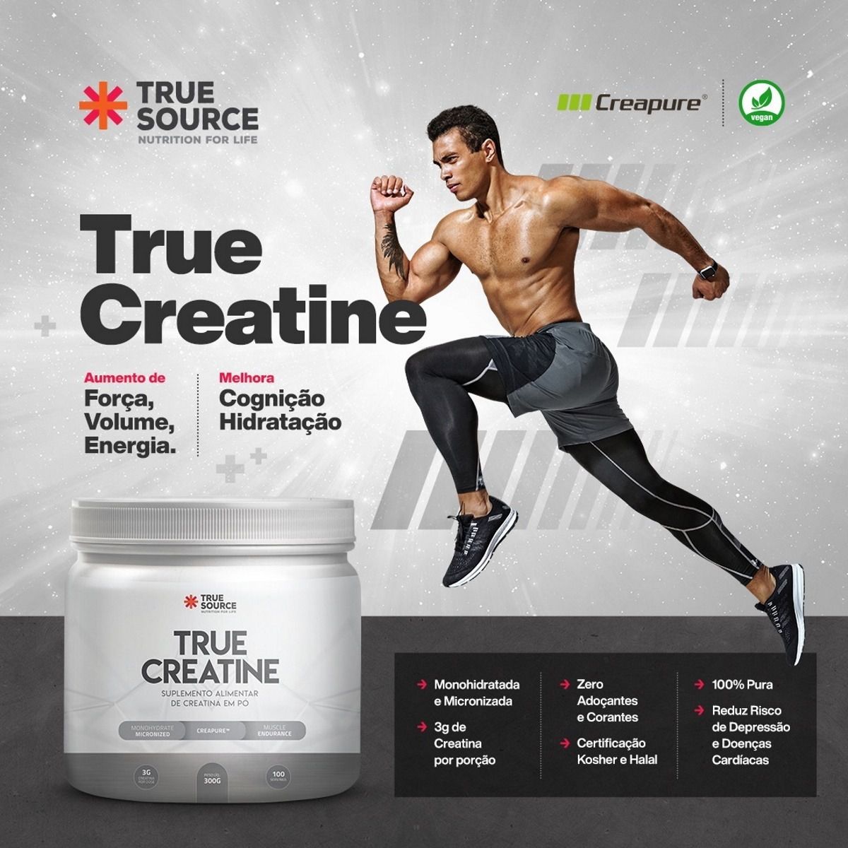 True Creatina Creatine 300g True Source - Fast Suplementos importados e ...