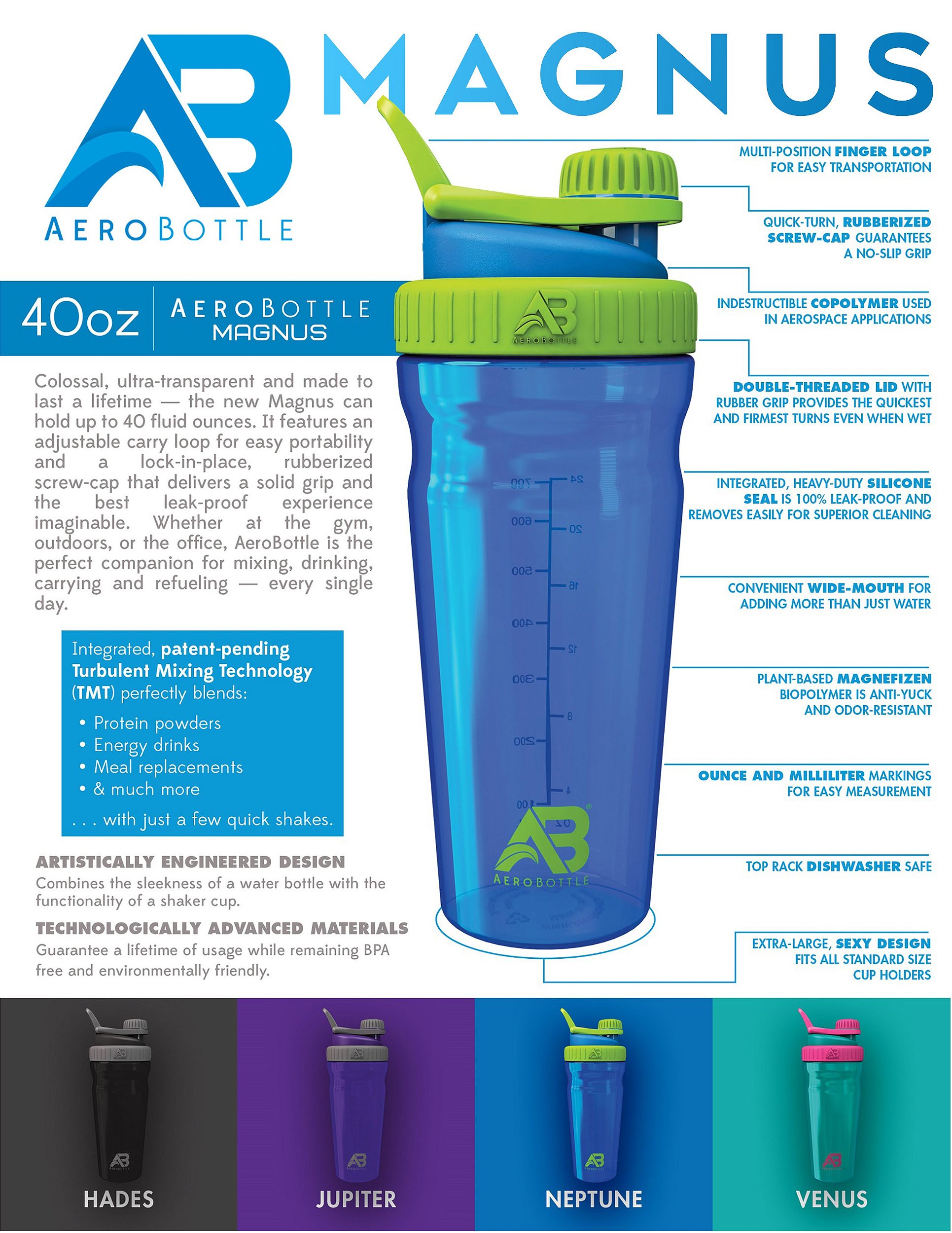 Aerobottle MAGNUS - 1000ml - Loja Syntrax Supplements