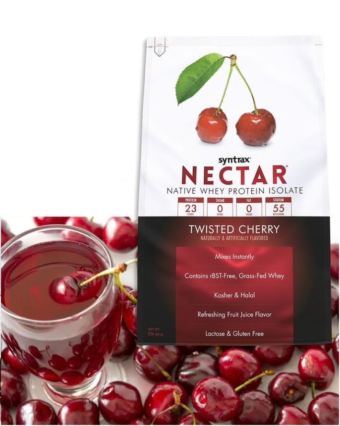 Nectar Syntrax - Whey Isolado Twisted Cherry (Cereja) 907g - IMPORTADO - Loja SYN - Syntrax Supp