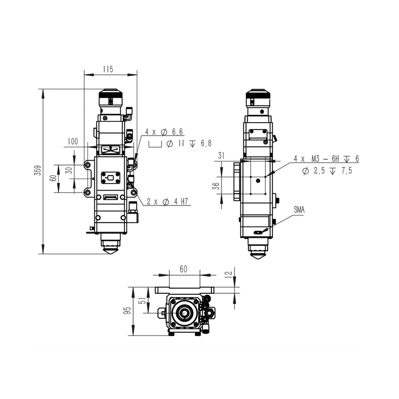 Cabeçote Corte Laser Raytools Bt240s0003 Bt240s Cl 100 Novo - HAPPIN PARTS
