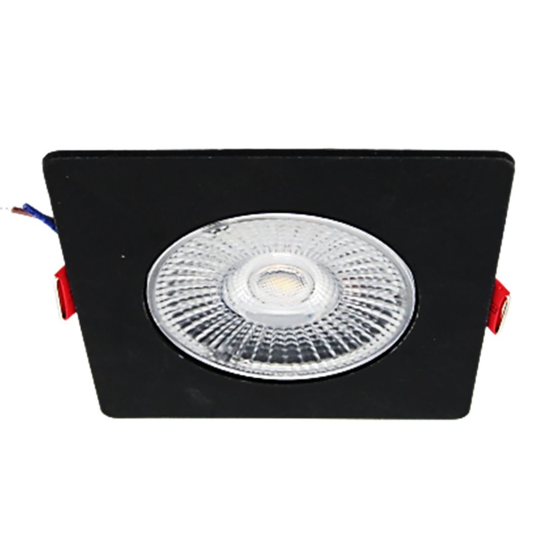 Spot LED SMD Preto 5W Quadrado Direcionável Branco Quente - BENLUZ ...
