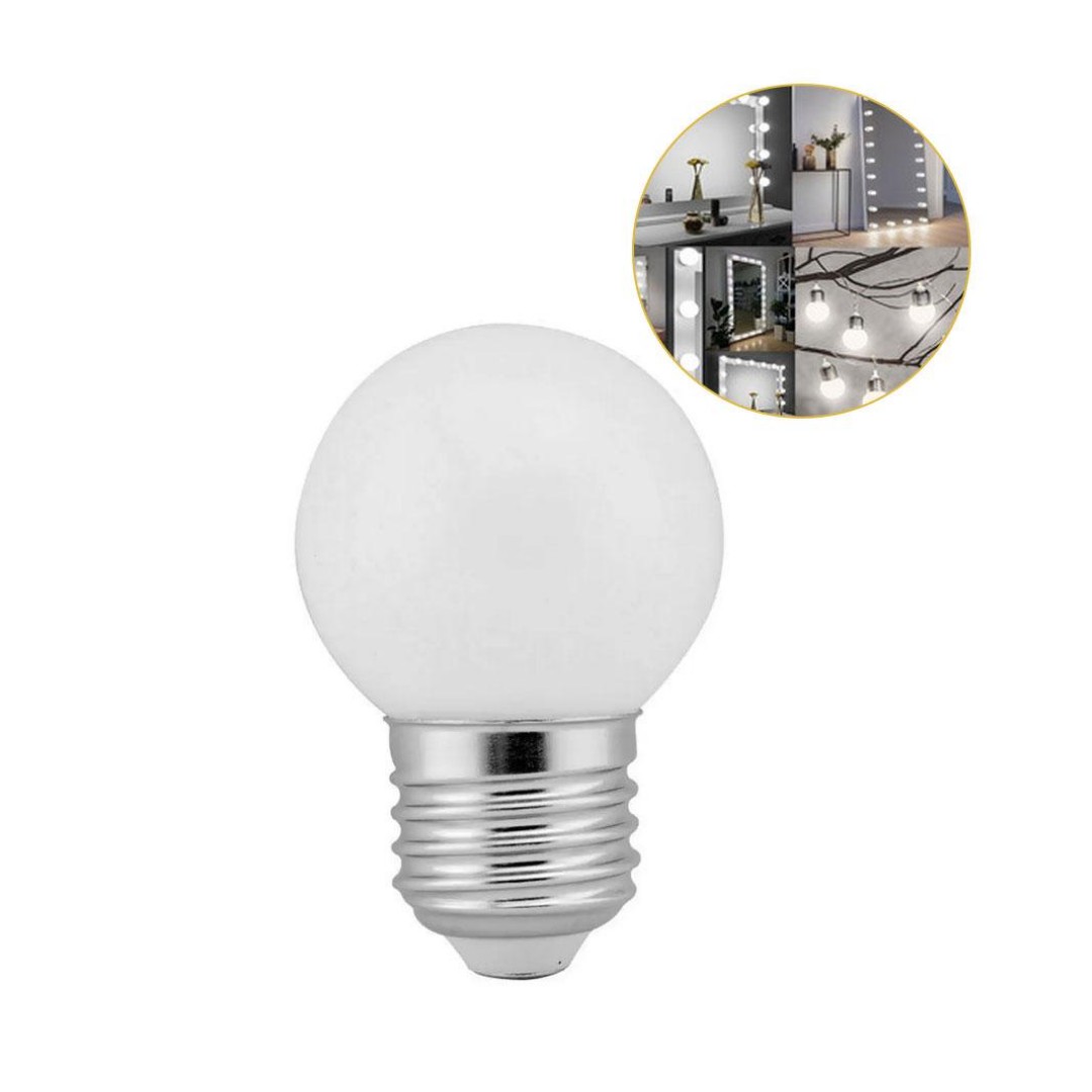 Lâmpada Bulbo Bivolt G45 LED Bolinha Branco Quente - Galaxy - BENLUZ ...