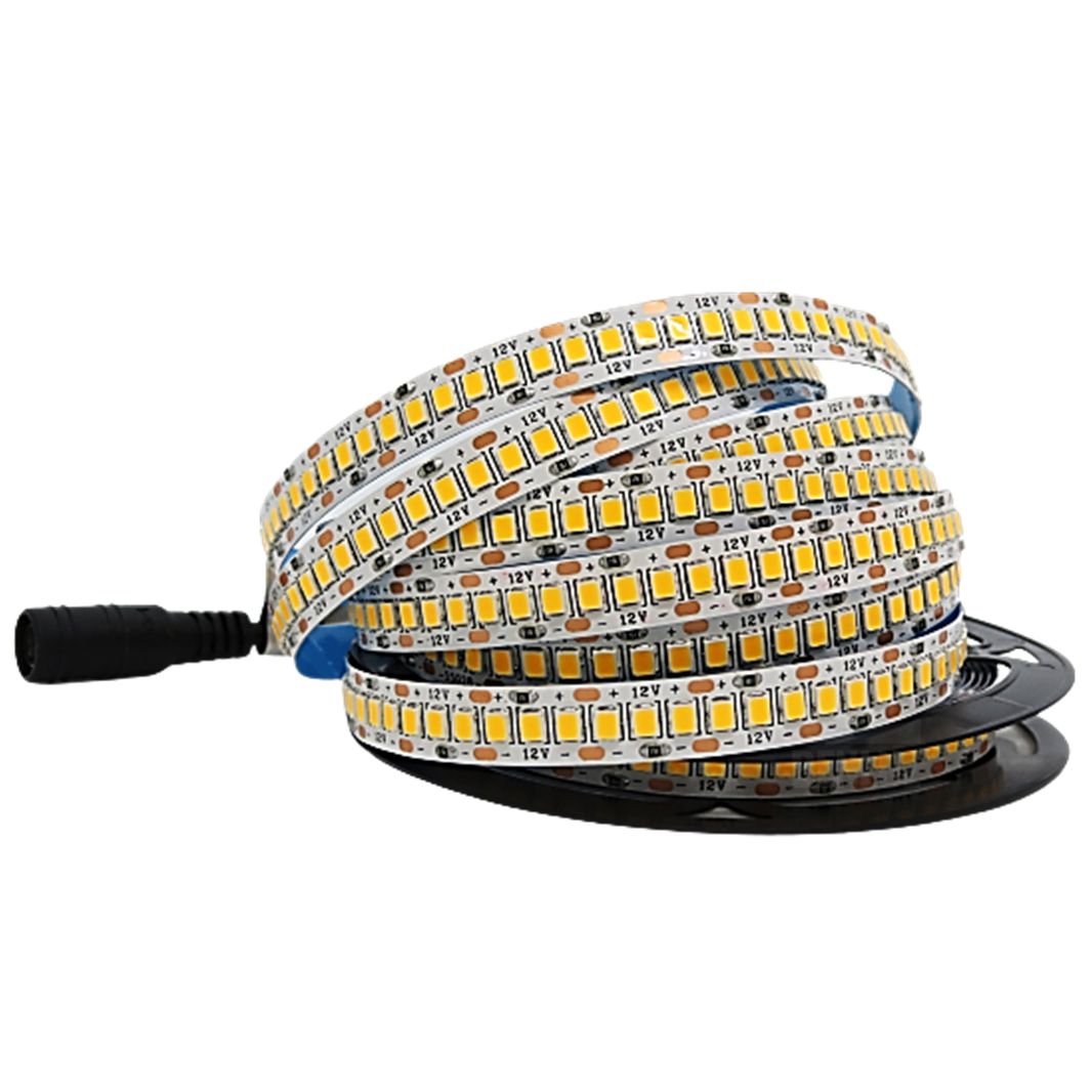 Fita 240 Leds Metro Branco Quente 3000K Sem Silicone Rolo 5 Metros 12V ...