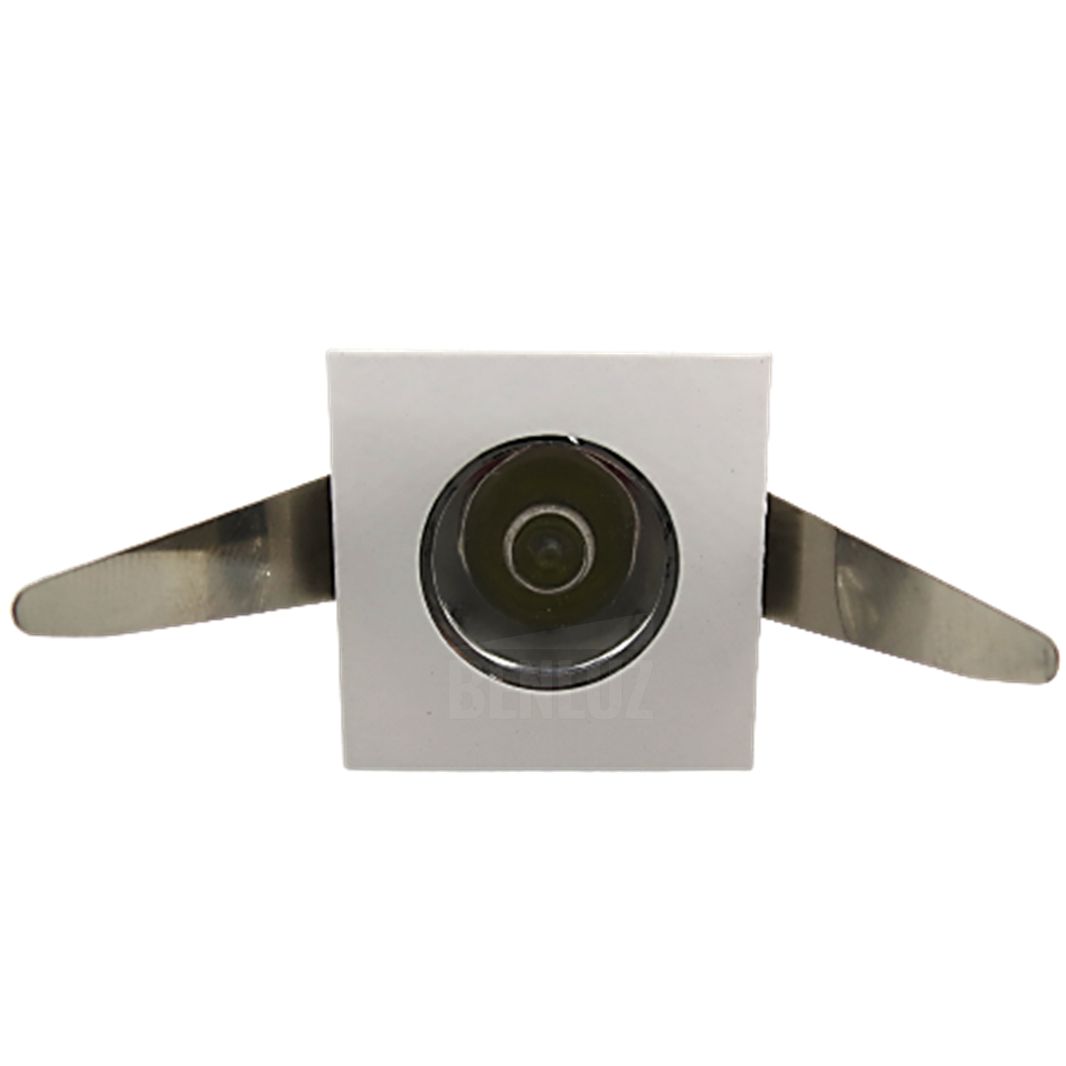 Micro Spot LED 1W Quadrado Fixo Embutir SMD Branco Quente - BENLUZ ...