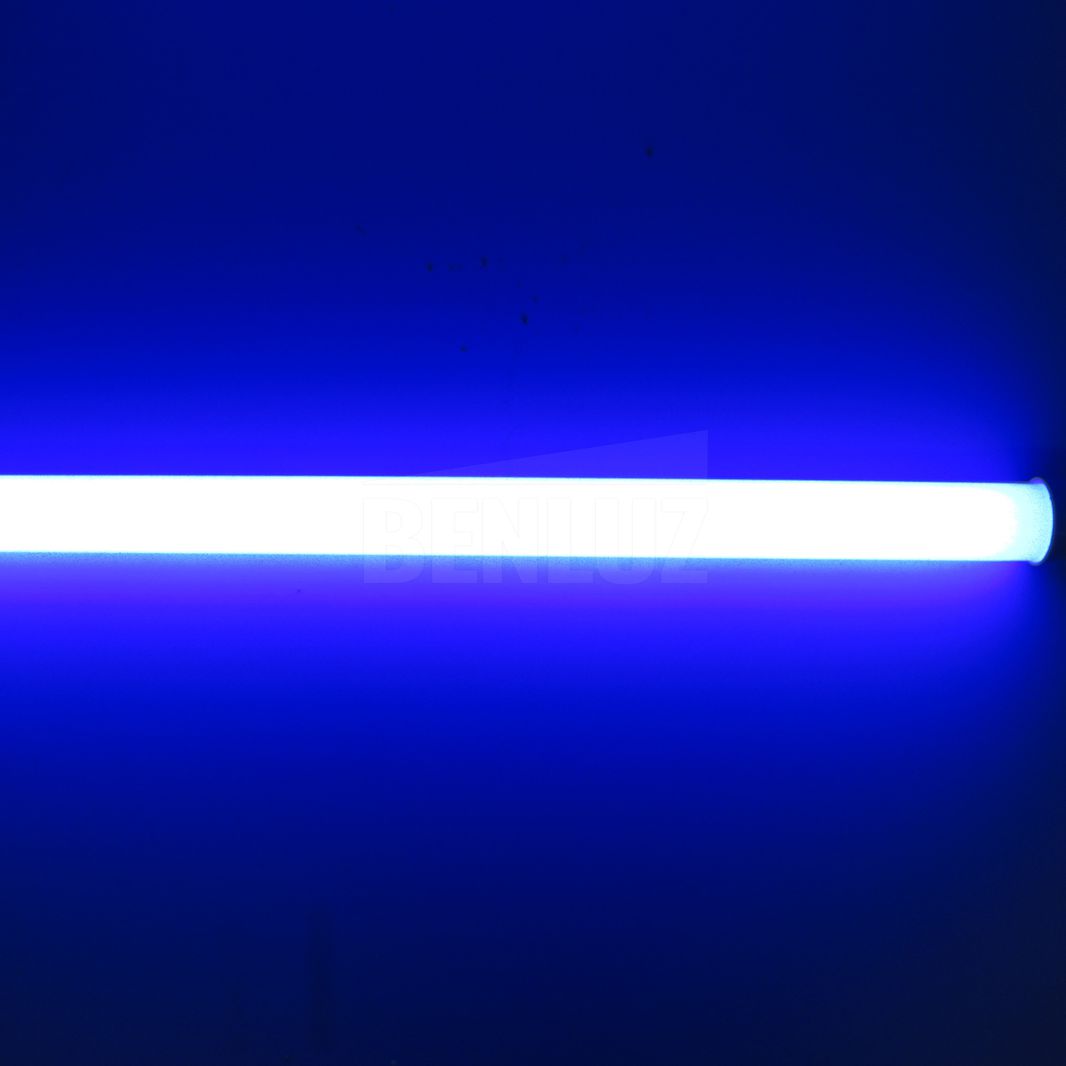 Lâmpada Tubular LED Azul 18W FoscoT8 120CM 1 Lado - BENLUZ ...