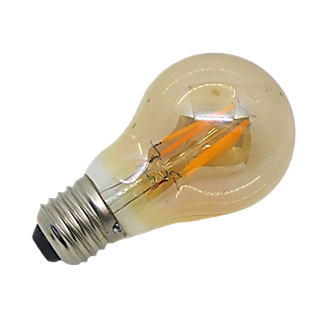 Lâmpada LED Bulbo A60 4W Filamento Branco Quente Bivolt - BENLUZ ...