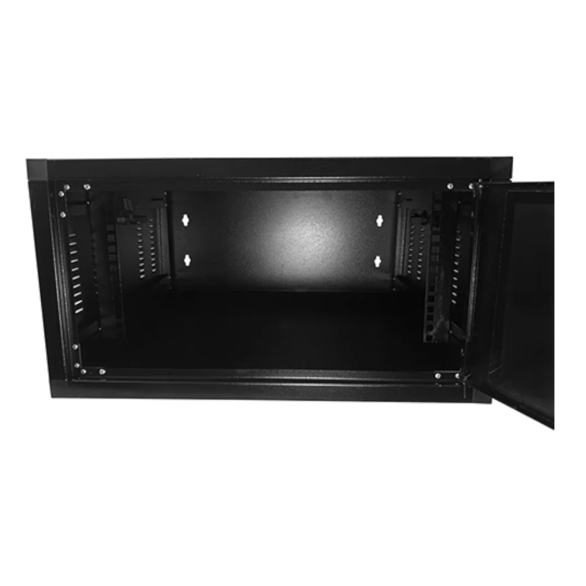MINI RACK DE PAREDE 19' - 5U X 570 mm - PRETO - CabFlix