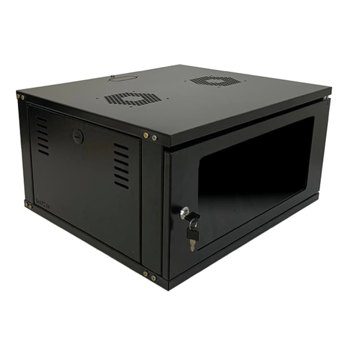 MINI RACK DE PAREDE 19' - 5U X 570 mm - PRETO - CabFlix