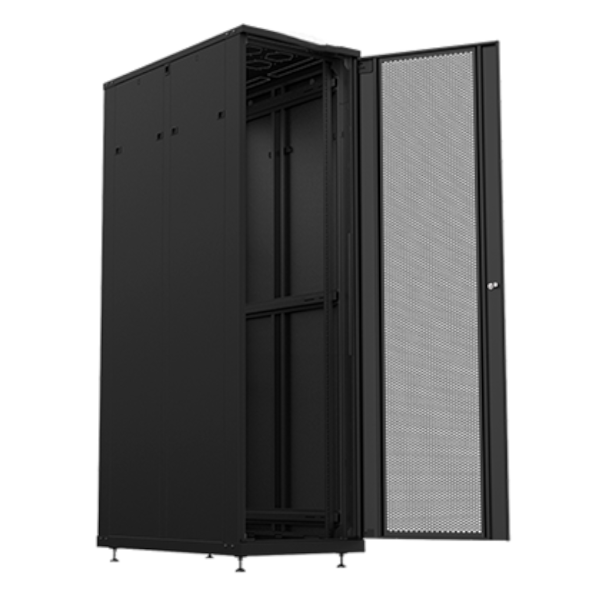 RACK DE PISO 24u X 870 mm - PRETO - CabFlix