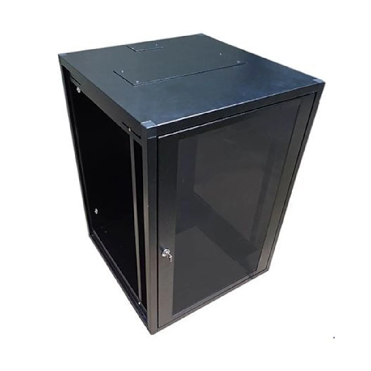 MINI RACK DE PAREDE 16U x 570mm - PRETO - CabFlix