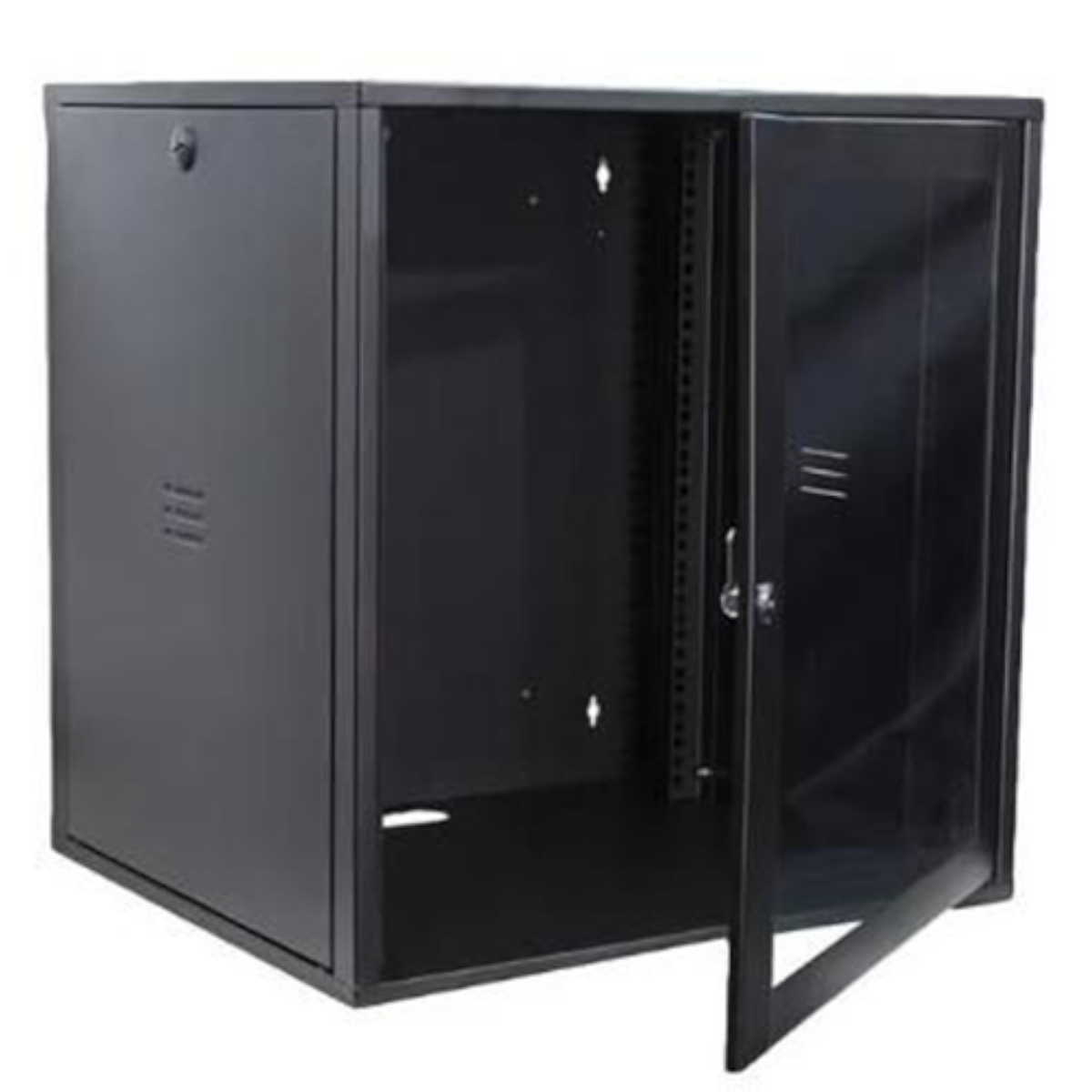 MINI RACK DE PAREDE 16U x 570mm - PRETO - CabFlix