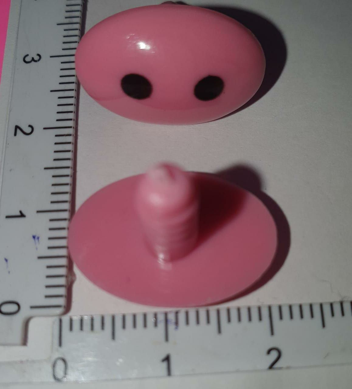 Fuça, Focinho Oval de Porco 2 - Tamanho: 14mm x 20mm, cores: rosa claro ...