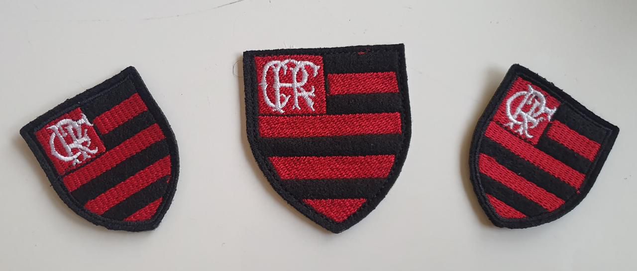 Brasão do Flamengo Bordado - Patch - Dois tamanhos: (Tam. P: 4,8 de ...
