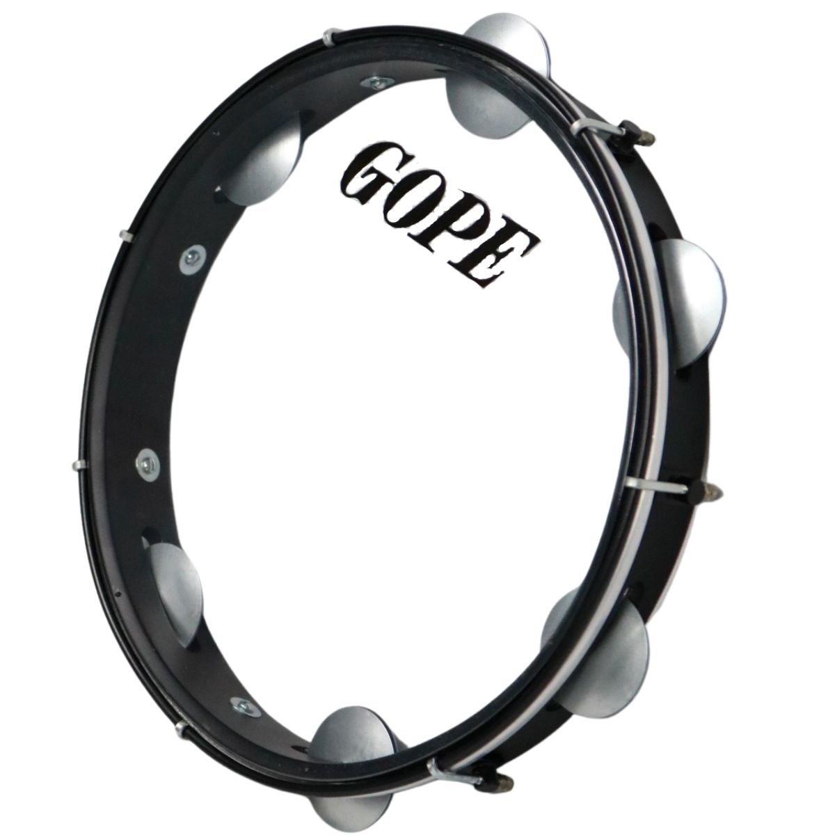 Pandeiro Gope 12" Iniciante Preto Cristal Madeira - Clube da Percussão ...