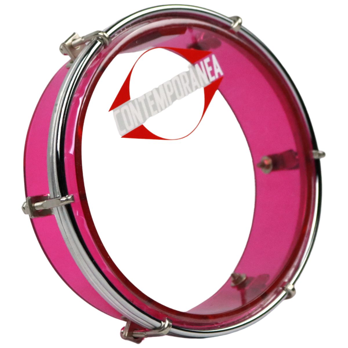 Tamborim Contemporânea 6" Acrílico Rosa Pele Nylon - Clube da Percussão ...