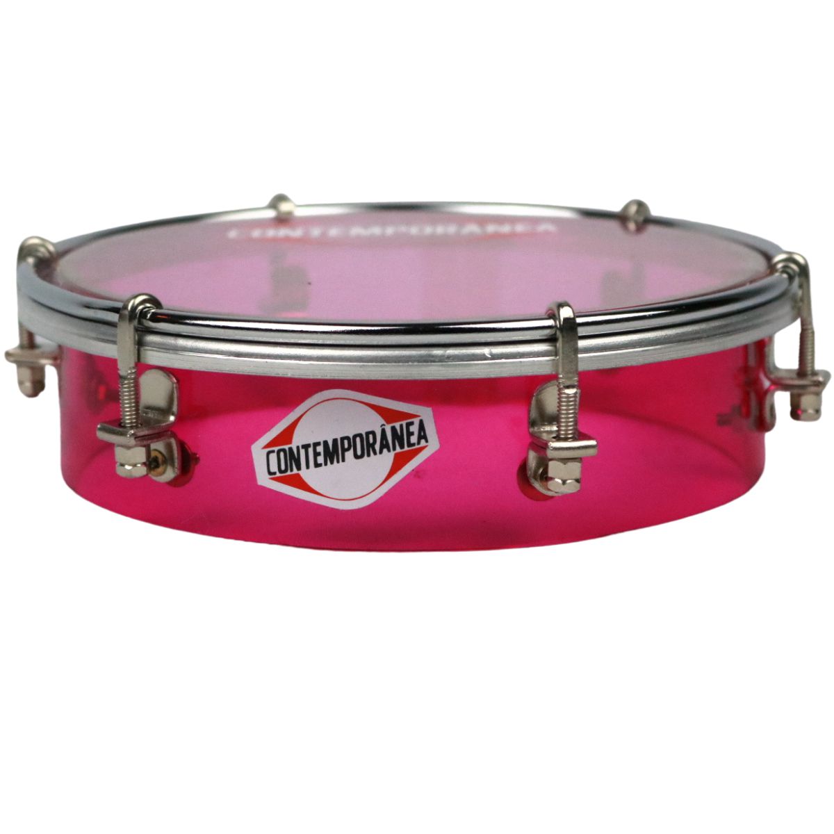 Tamborim Contemporânea 6" Acrílico Rosa Pele Nylon - Clube da Percussão ...