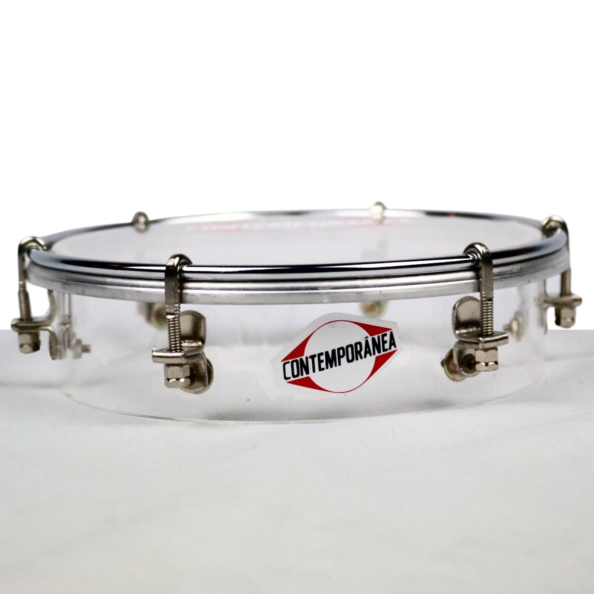 Tamborim Contemporânea 6" Acrílico Cristal Pele Nylon - Clube da ...