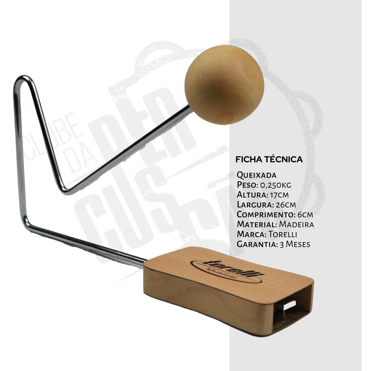 Queixada Torelli Vibra Slap Madeira - Clube da Percussão | Instrumentos ...