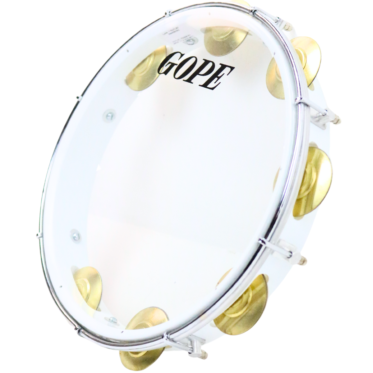 Pandeiro Gope 11" Profissional Branco Cromado Cristal OUTLET - Clube da ...
