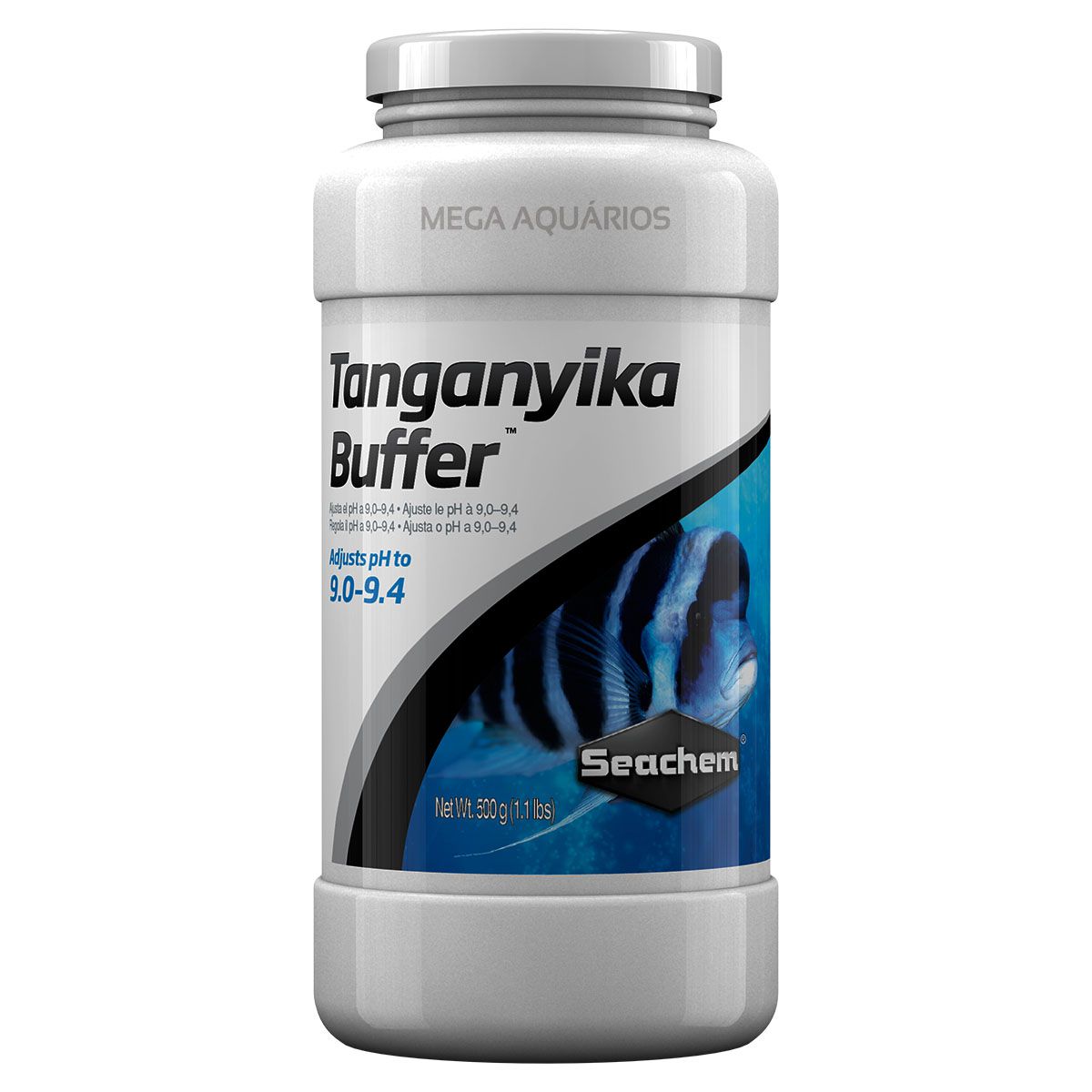 Seachem Tanganyika Buffer 500g aumenta dureza PH 9,0 a 9,4 - Mega Aquários