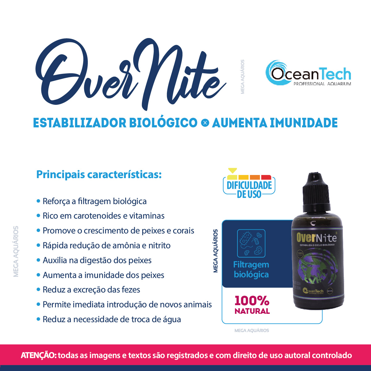 Condicionador OceanTech Overnite estabiliza ciclo biológico 50ml - Mega ...