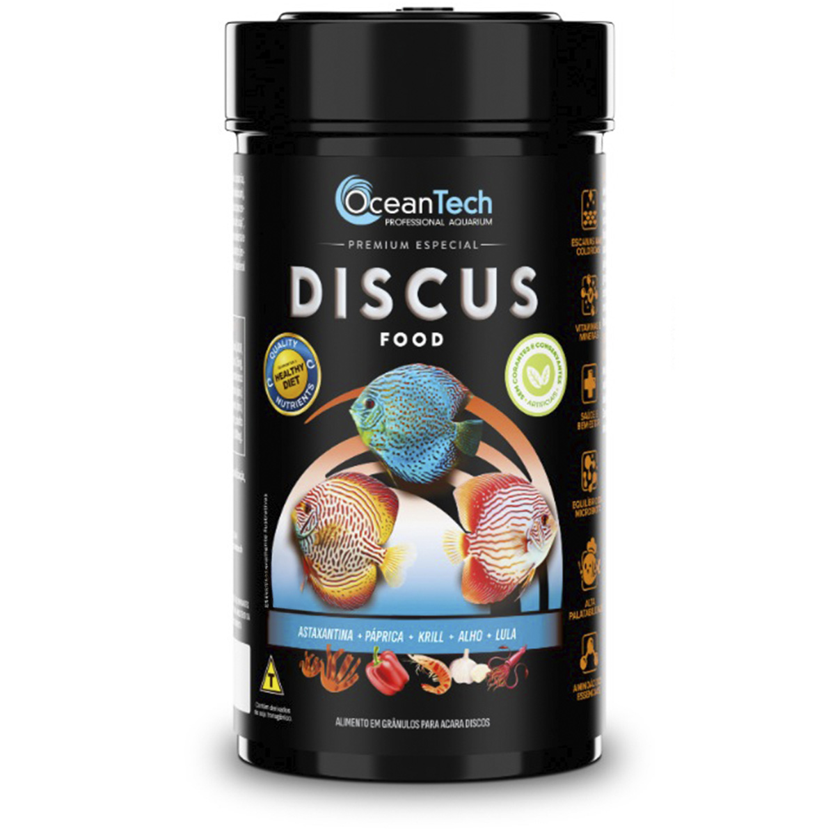 Ração Oceantech Discus Food 100g Disco Bandeira - Mega Aquários