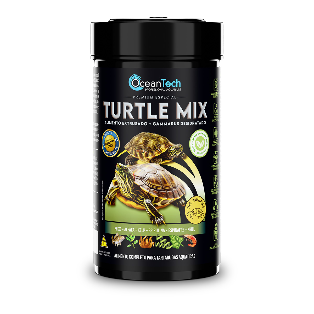 Ração Oceantech Turtle Mix 60g Ração Completa - Mega Aquários