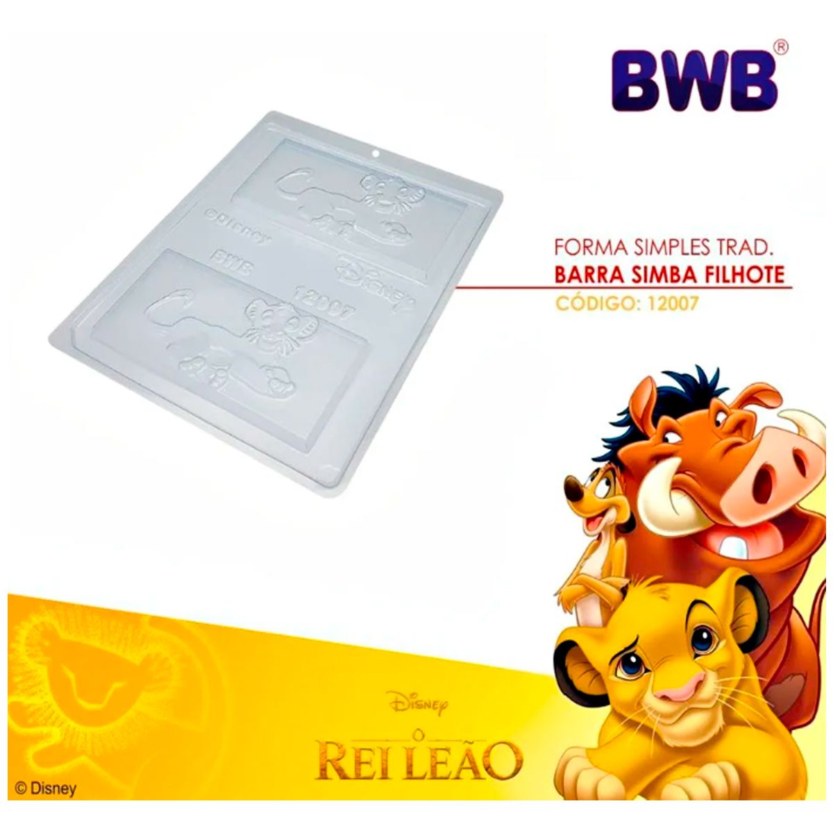 10Un Formas Chocolate Barra Simba Filhote BWB Rei Leão - Shop Macrozao