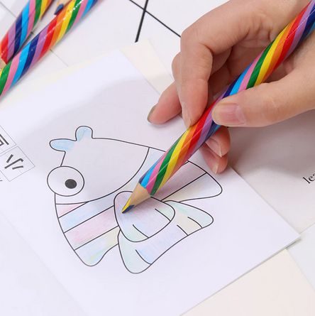 Kit 12 Lápis Jumbo Arco-íris - Lyke - Shop Macrozao