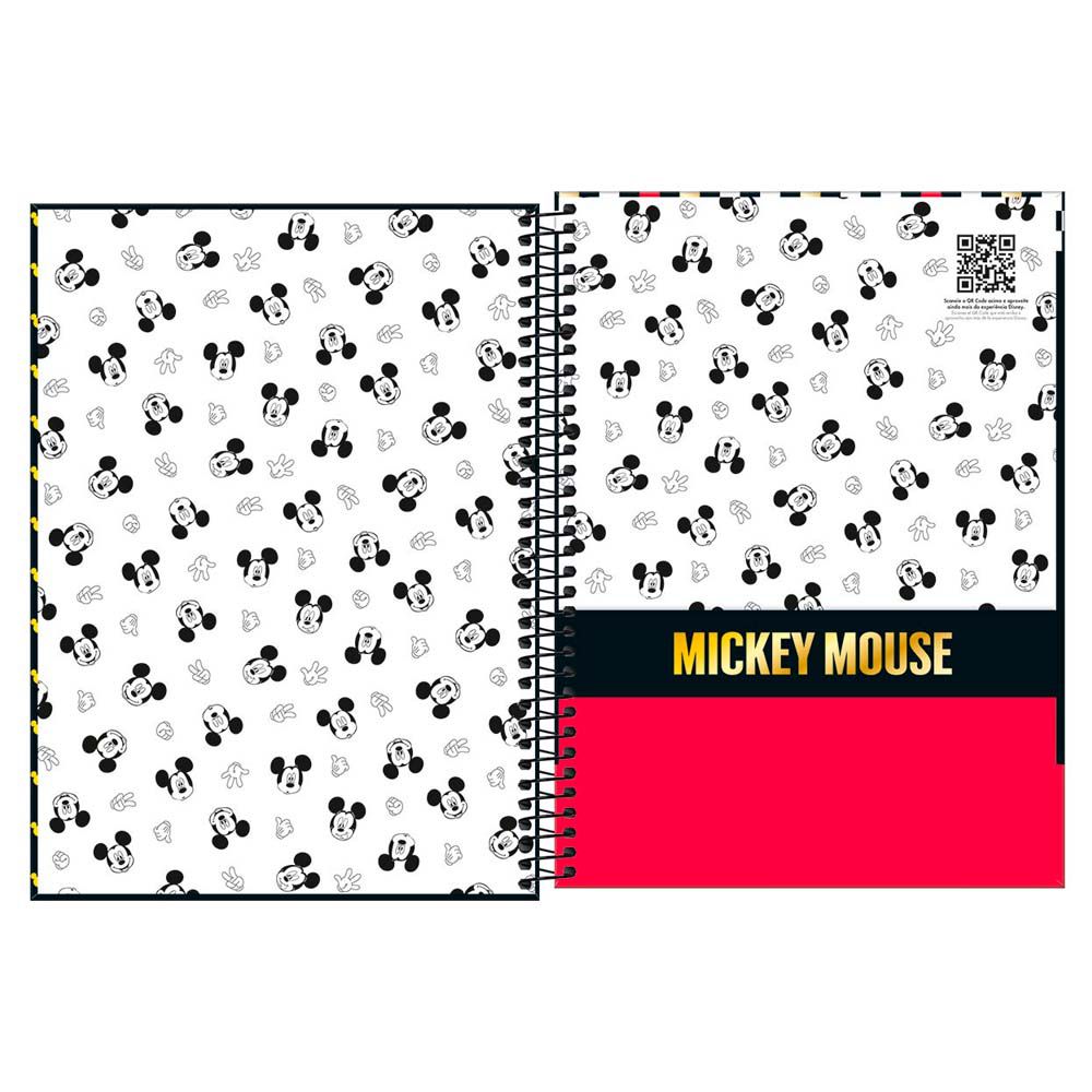 Caderno Espiral Mickey Mouse 1 Matéria 80 Folhas - Tilibra - Shop Macrozao