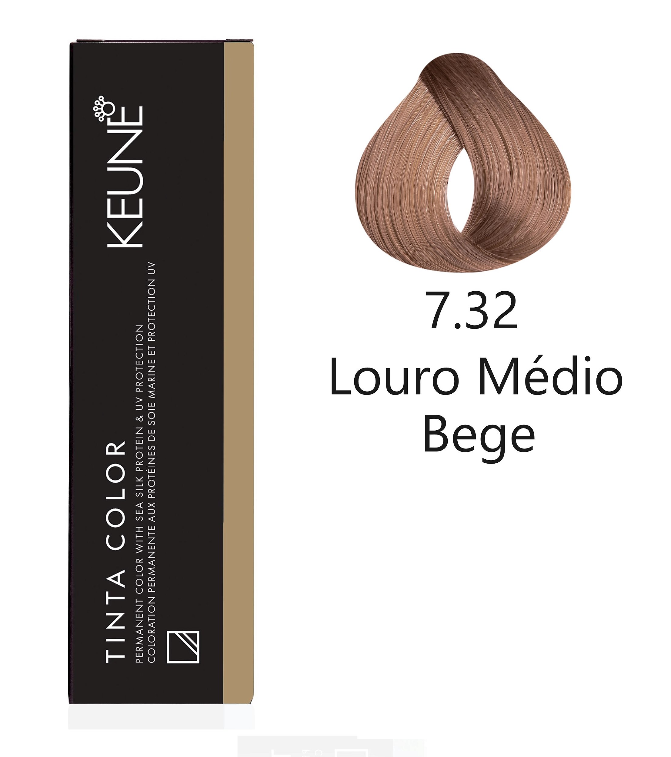 Keune Tinta Color 7.32 Louro Médio Bege + Developer 30vol - Body e Beauty