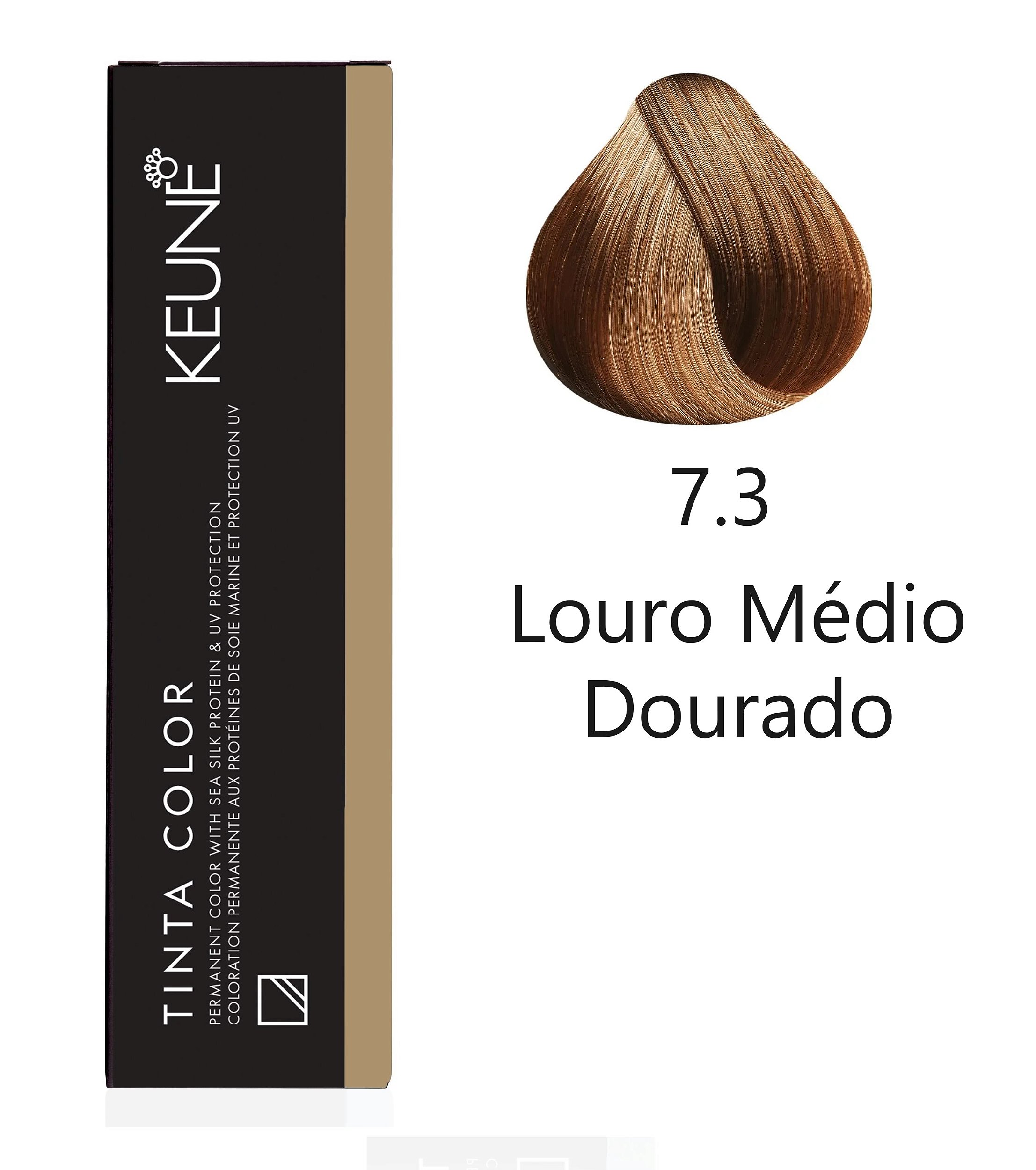 Keune Tinta Color 7.3 Louro Médio Dourado + Developer 30vol - Body e Beauty
