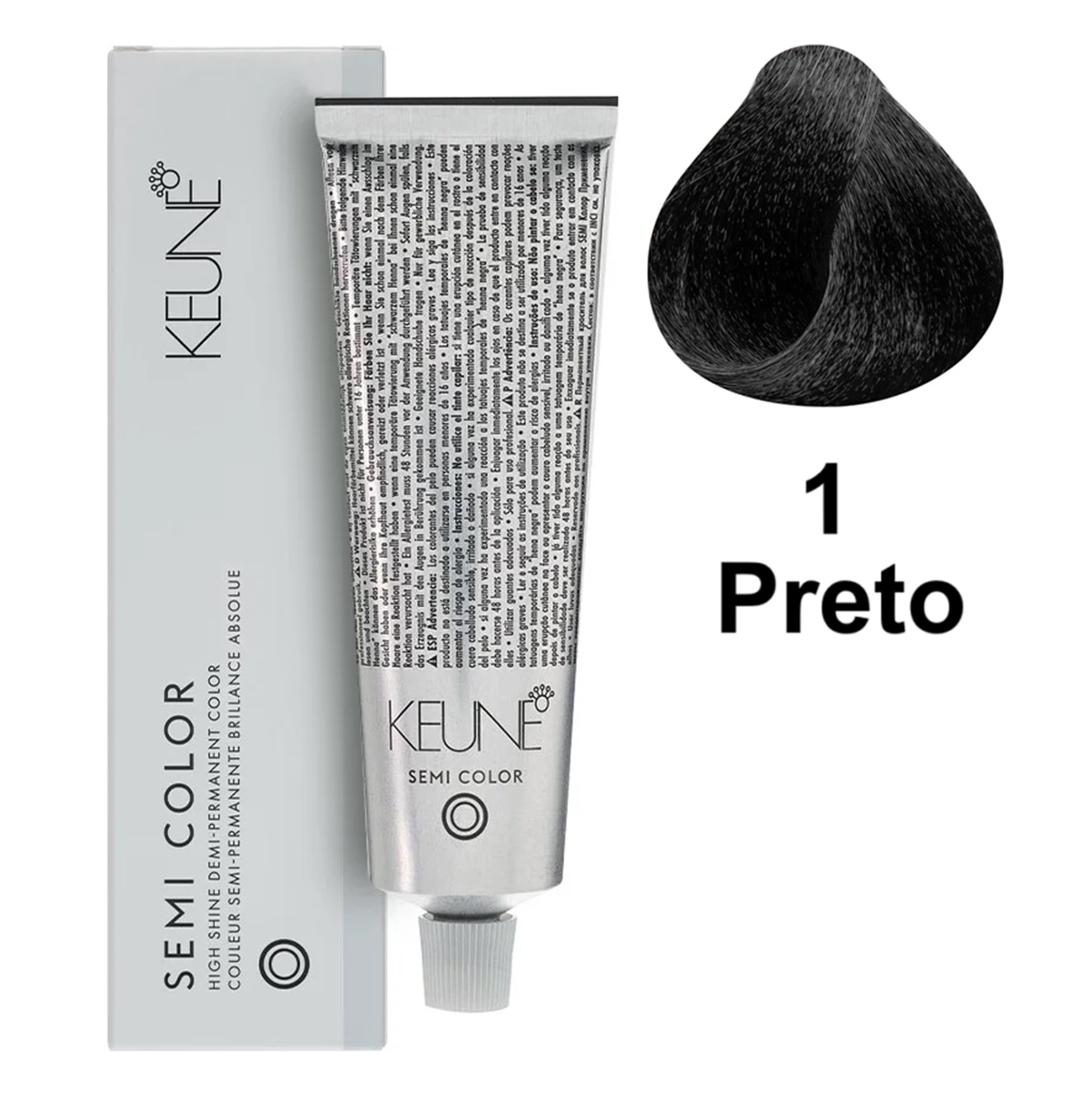 Keune Semi Color 1 Preto + 2 Activator - Body e Beauty