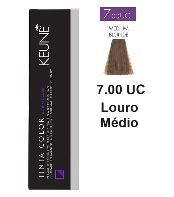 Keune Tinta Color UC 7.00 Louro Médio + Developer 20vol - Body e Beauty