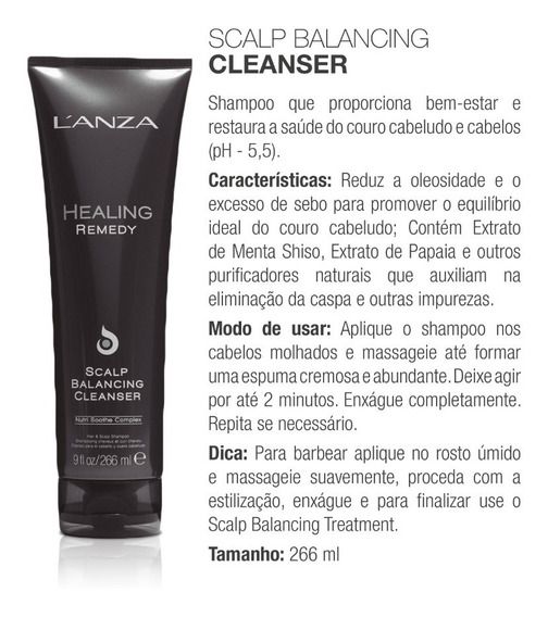 Lanza Healing Remedy - Balancing Shampoo Anticaspa 266ml - Body e Beauty