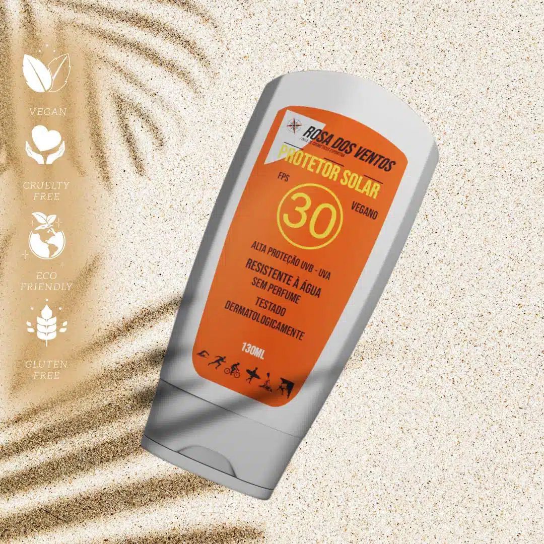 Protetor Solar Corporal FPS30 Vegano Rosa dos Ventos 130ml - Body e Beauty
