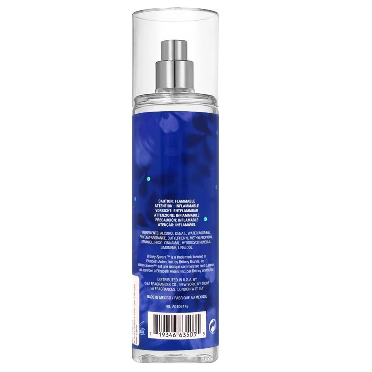 Britney Spears Body Splash Midnight Fantasy 236ml - Body e Beauty