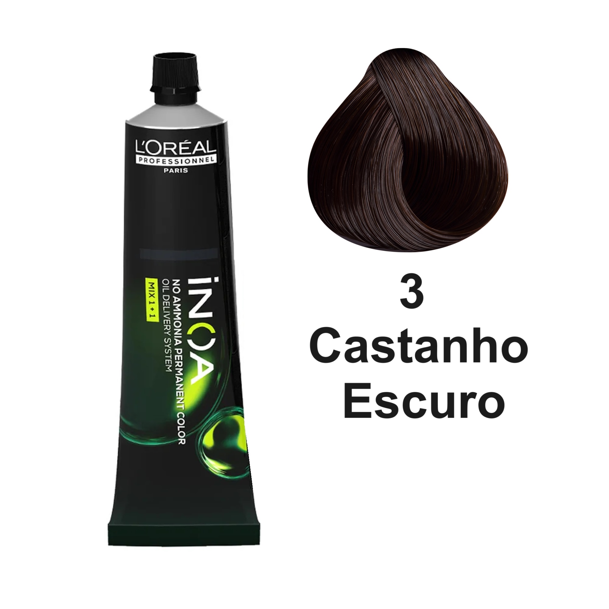 Loreal Inoa 3 Castanho Escuro 60g - Body e Beauty