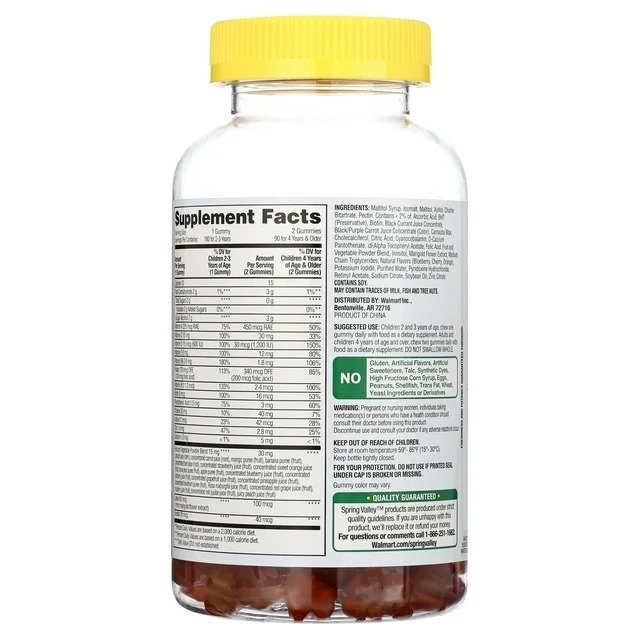 Multivitamínico Infantil com Frutas e Vegetais, Zero Açúcar, 180 Gomas ...