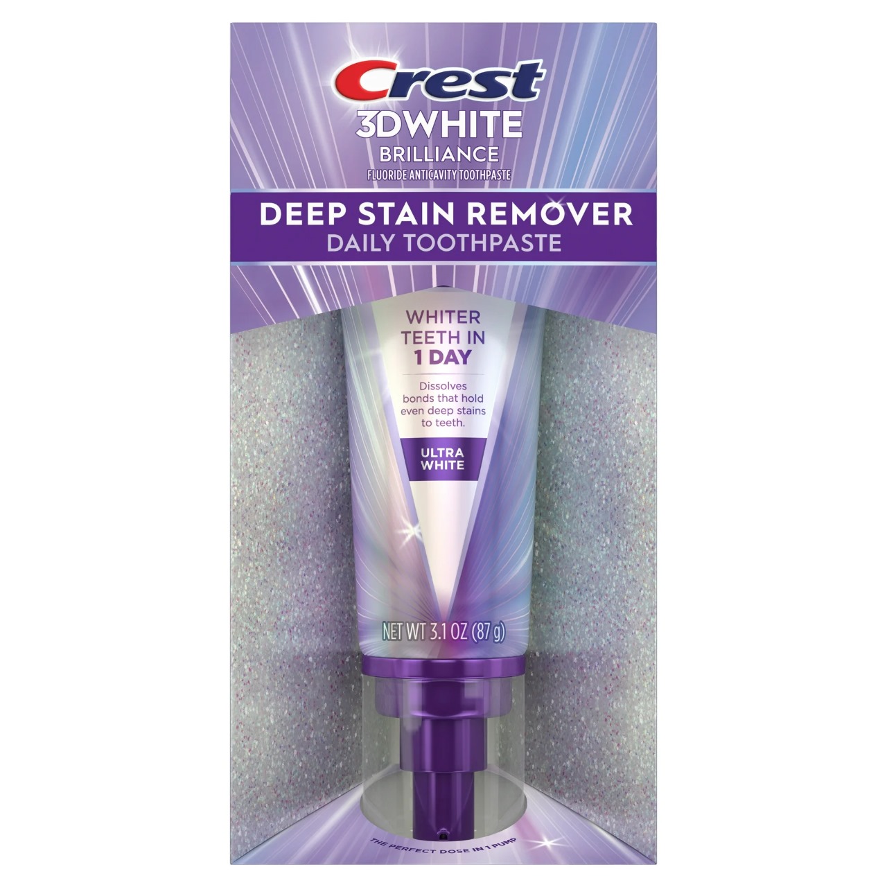 Creme Dental Clareador, 3D White Deep Stain Remover Ultra White, 87g ...
